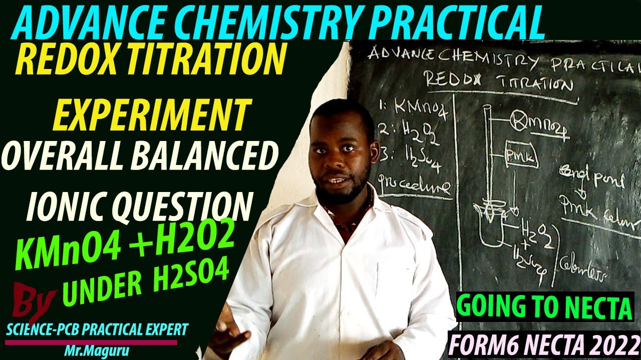 THE OVERALL IONIC REDOX REACTION | KMnO4 +H2O2 WITH H2SO4 - YouTube