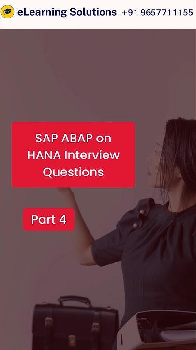 SAP ABAP on HANA interview questions part 4 - YouTube