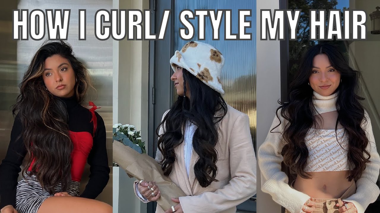 HOW I CURL MY HAIR: voluminous bouncy hair tutorial - YouTube