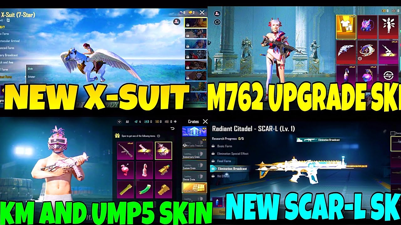 😱NEW SCAR-l UPGRADABLE SKIN AND M762 IN BGMI | AKM AND UMP5 NEW UPGRADABLE SKIN IN BGMI - YouTube