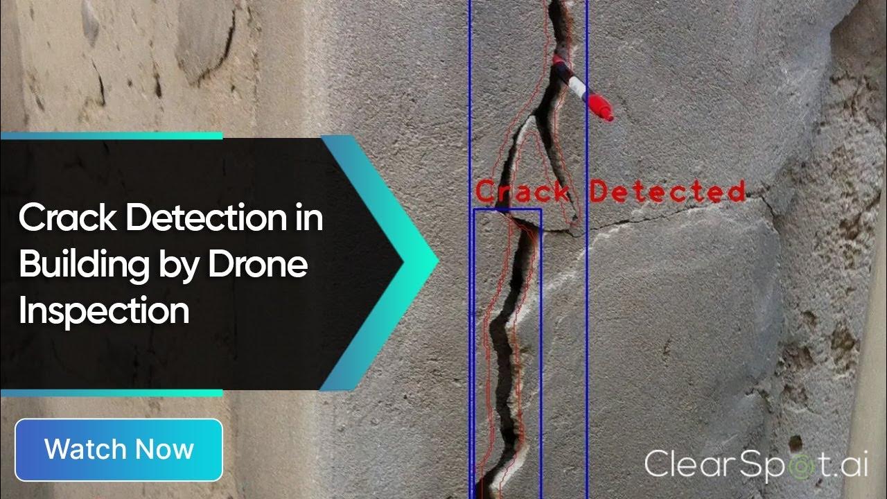 crack detection in building by drone inspection #drone #djimavic2pro # ...