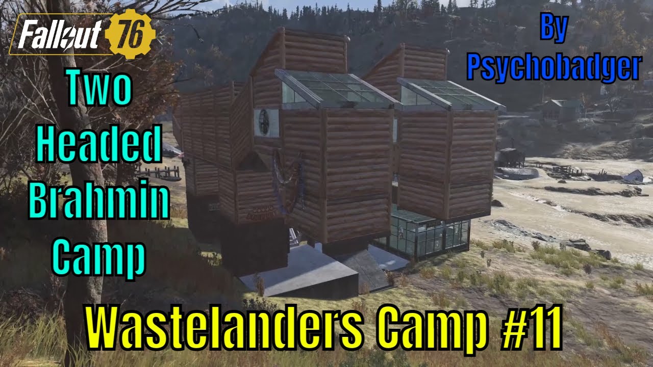 Fallout 76 Wastelanders camp #11 Two headed Brahmin - YouTube