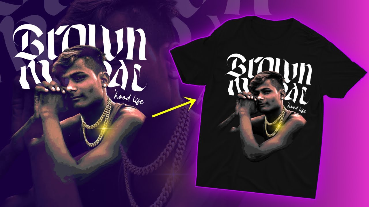 Streetwear Design in Photoshop / Affinity | Hip Hop Rapper T-Shirt ...