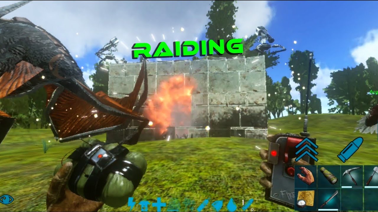 Raid metal turret base || Ark Survival Evolved - YouTube