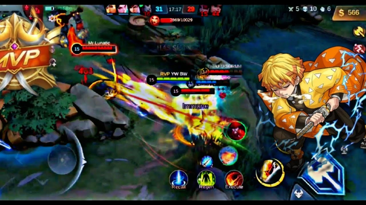 If Lancelot got Zenitsu skin🔥 ️ | MLBB X DEMON SLAYER🔥 - YouTube