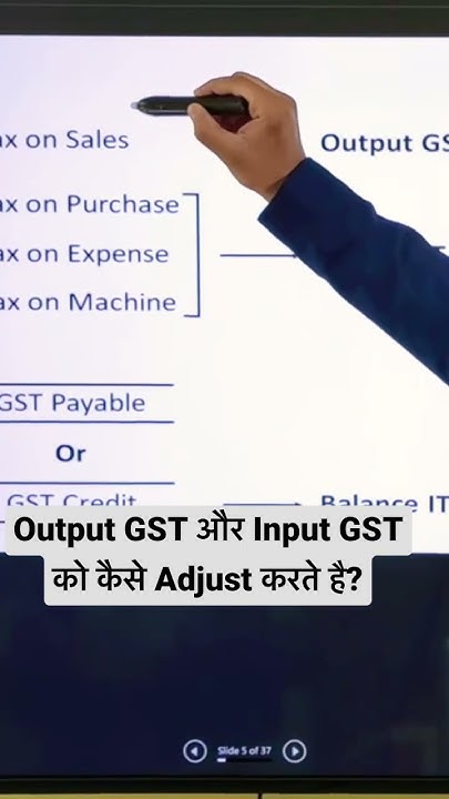 Input and output GST Adjust #gstcourse #incometax #shorts # ...