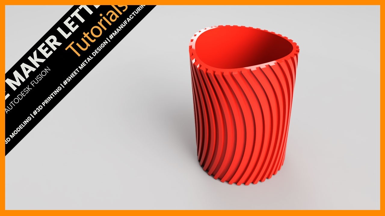 Autodesk Fusion Pen Holder Tutorial – Loft, Revolve & Advanced Modeling ...