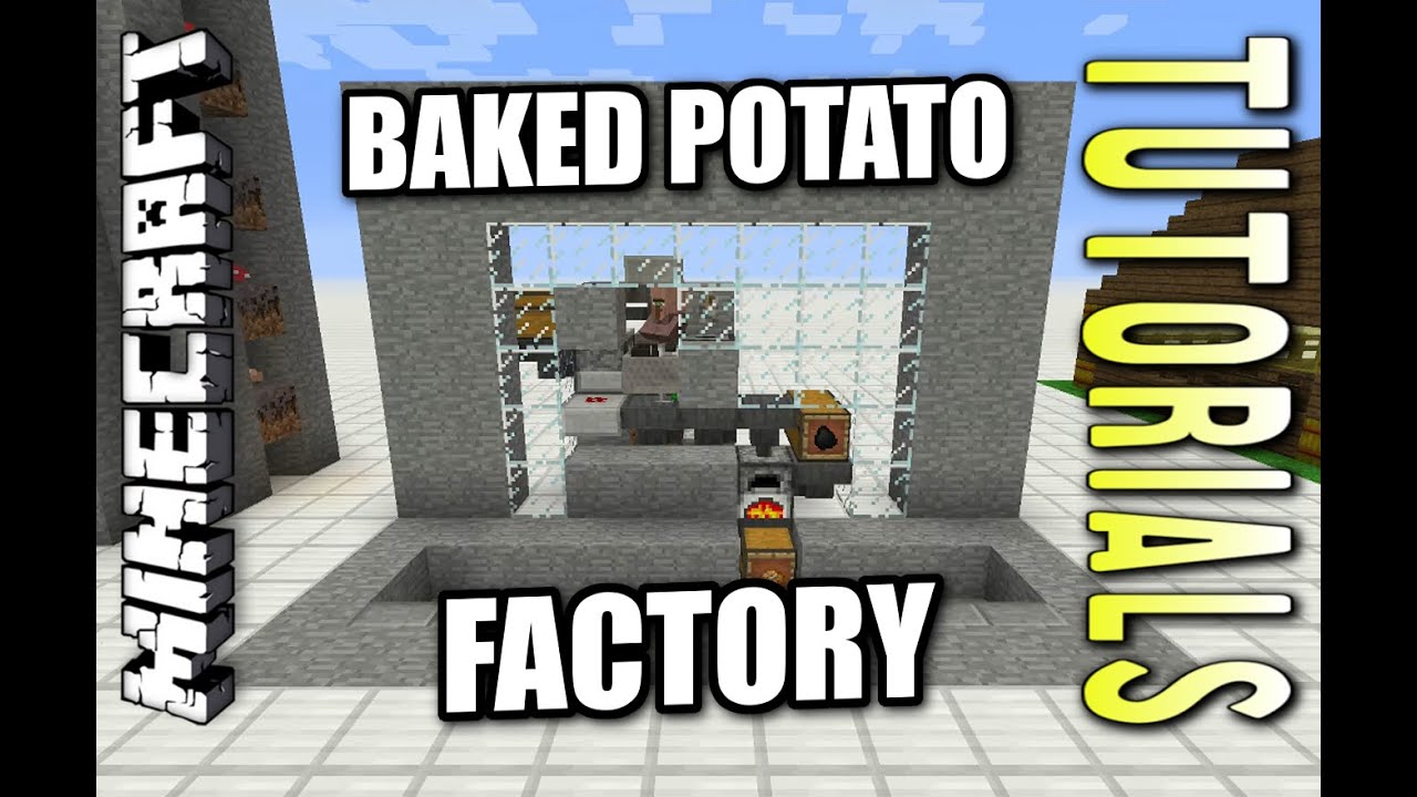 Minecraft PS4 - BAKED POTATO FACTORY - AUTOMATIC - How To - Tutorial ...