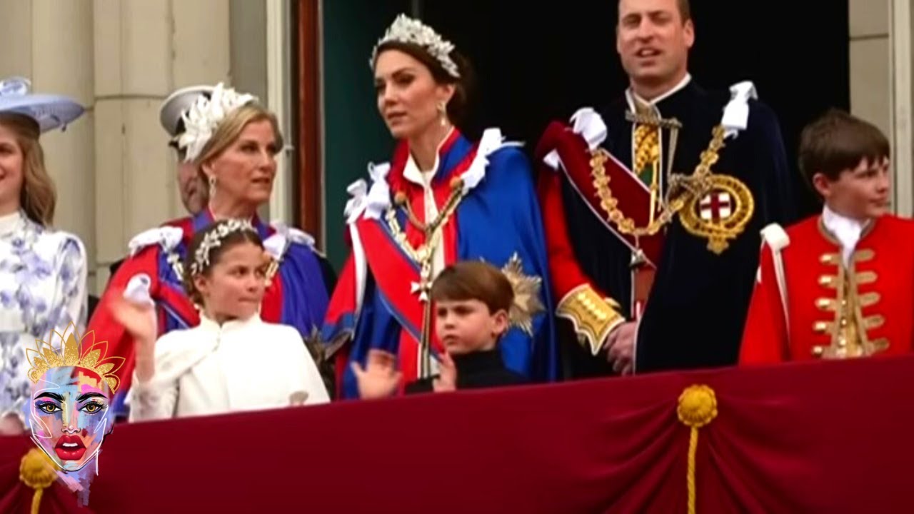 NAUGHTY PRINCE LOUIS Mischief on Palace Balcony while watching the Red ...
