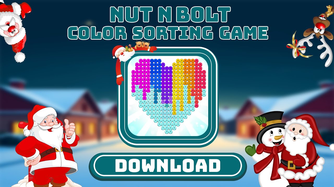 "Nut n Bolt Color Sorting Game- Christmas Edition | Fun Holiday Brain ...