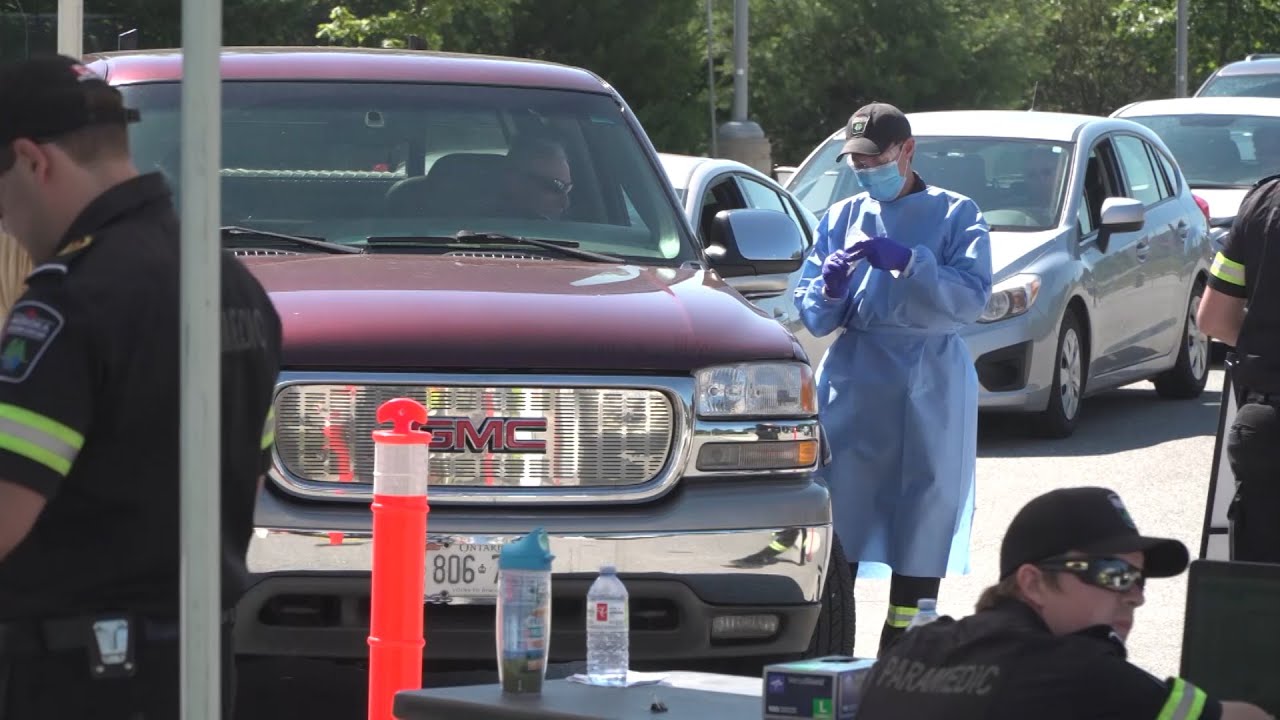 Drive through testing in Gravenhurst - YouTube