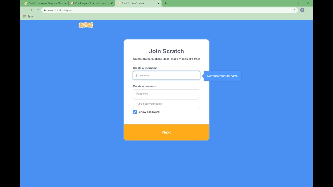 How to make a scratch account - YouTube
