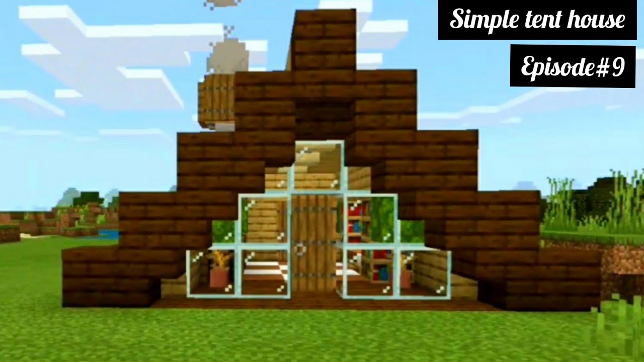 Minecraft House Tutorial : How to build a simple tent house in ...