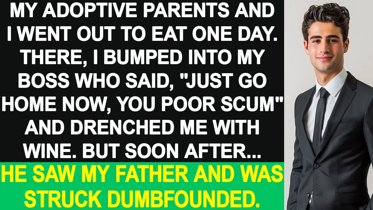 My boss said, "Go home, poor scum," and drenched me with wine. But soon ...