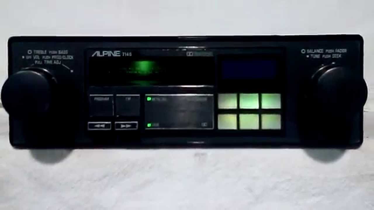 Vintage Alpine 7146 AM FM car stereo cassette - YouTube