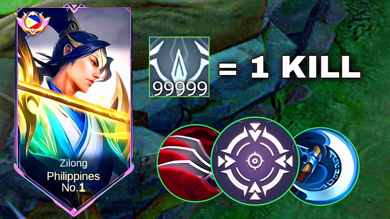 ZILONG UNLIMITED PASSIVE DAMAGE!! (1Hit) ZILONG BEST BUILD 2024 ...