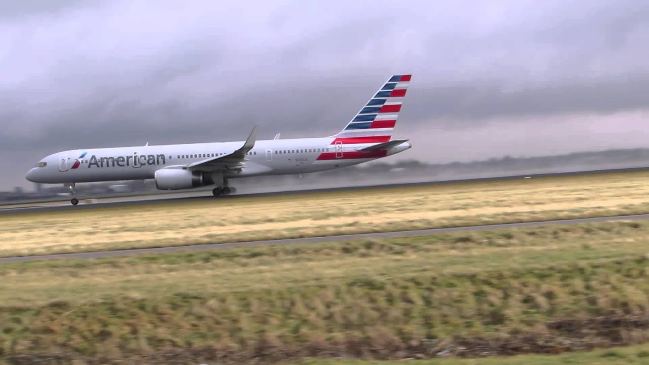 American Airlines/Boeing 757-200/Take Off/Schiphol - YouTube