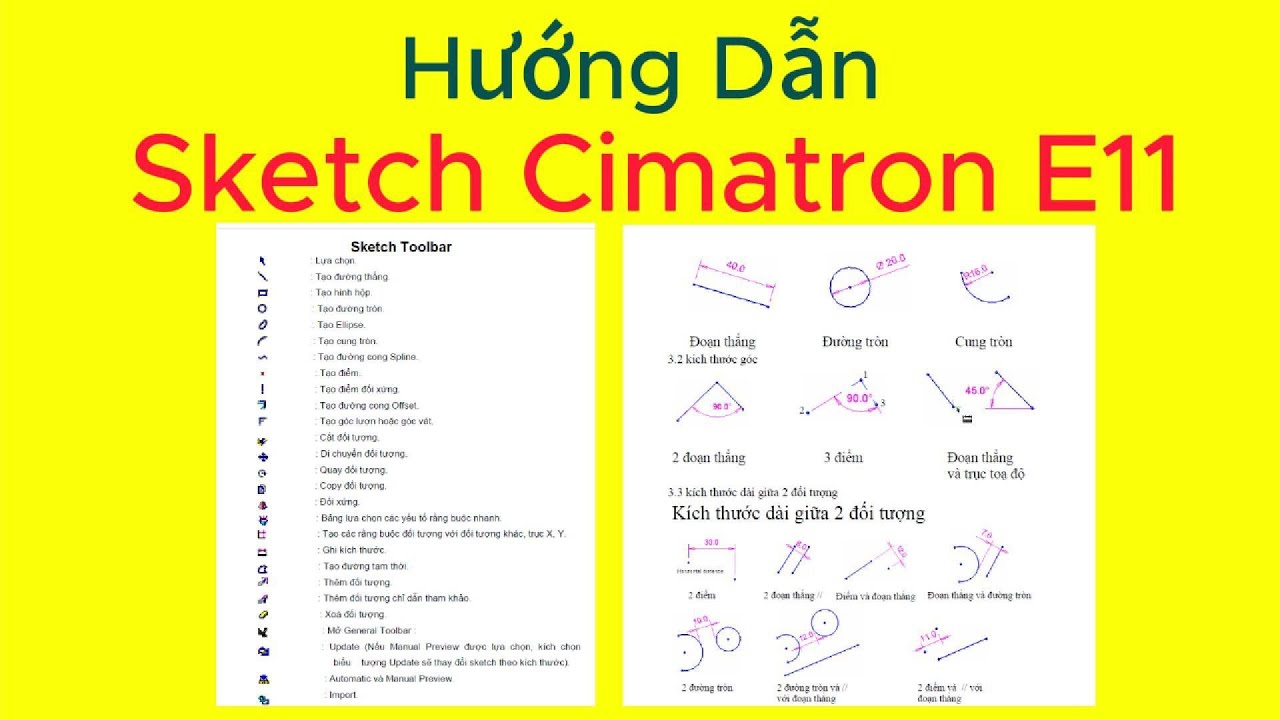 Hướng Dẫn SKETCH Cimatron E11 | Cimatron CNC NVT (Chương 2) - YouTube