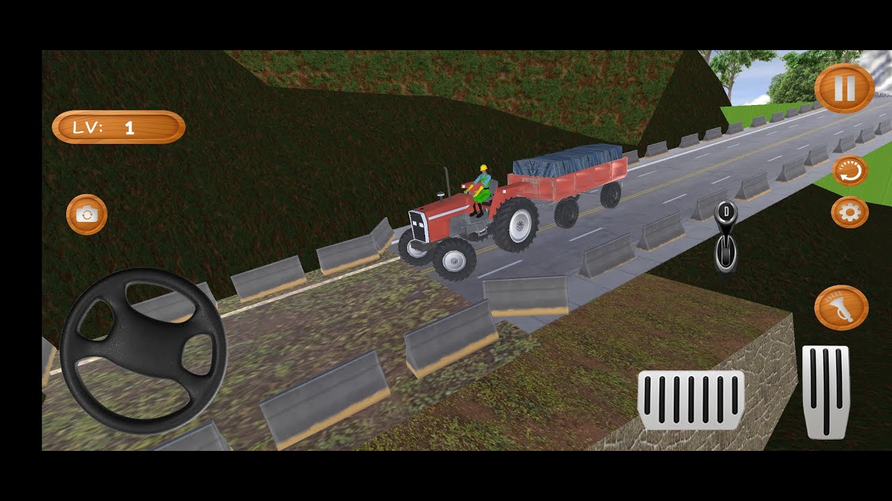 New tractor trolley driving simulator game play Android best Tractor ...