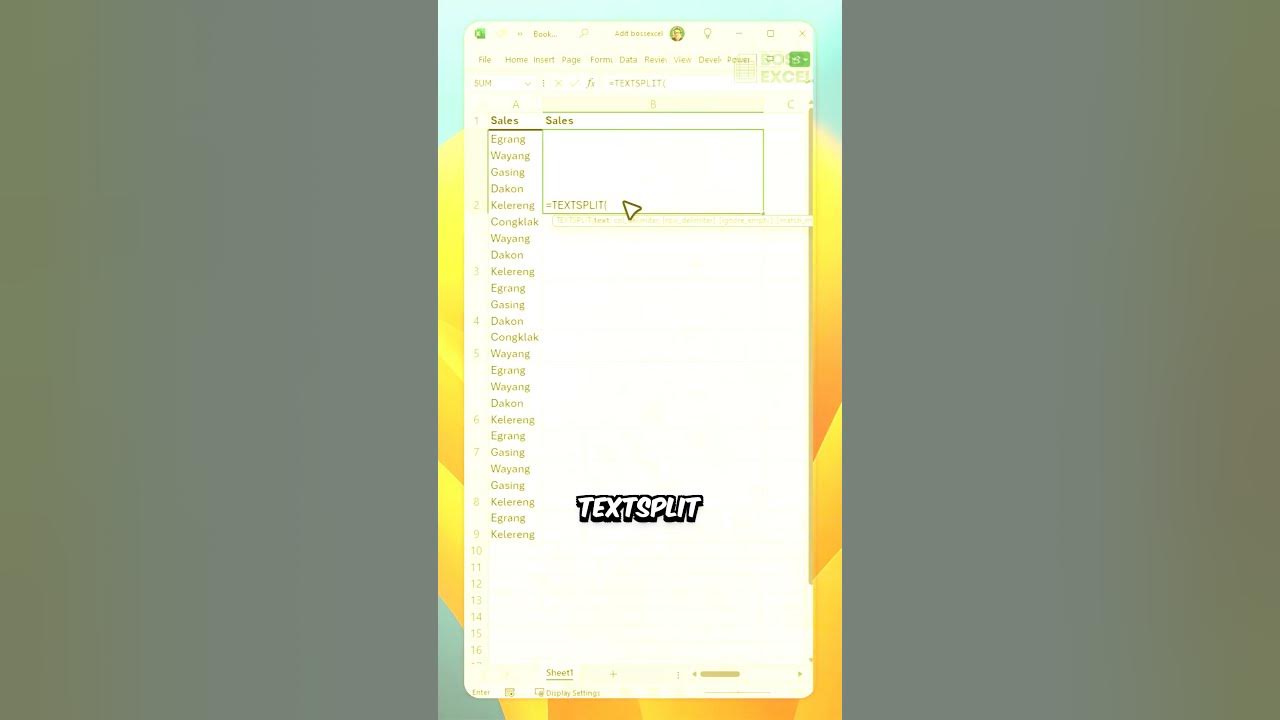 Kombinasi TEXTSPLIT dan TEXTJOIN di Excel 365 - YouTube