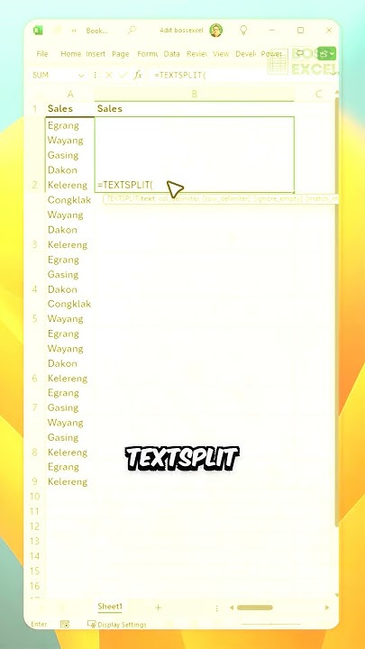 Kombinasi TEXTSPLIT dan TEXTJOIN di Excel 365 - YouTube