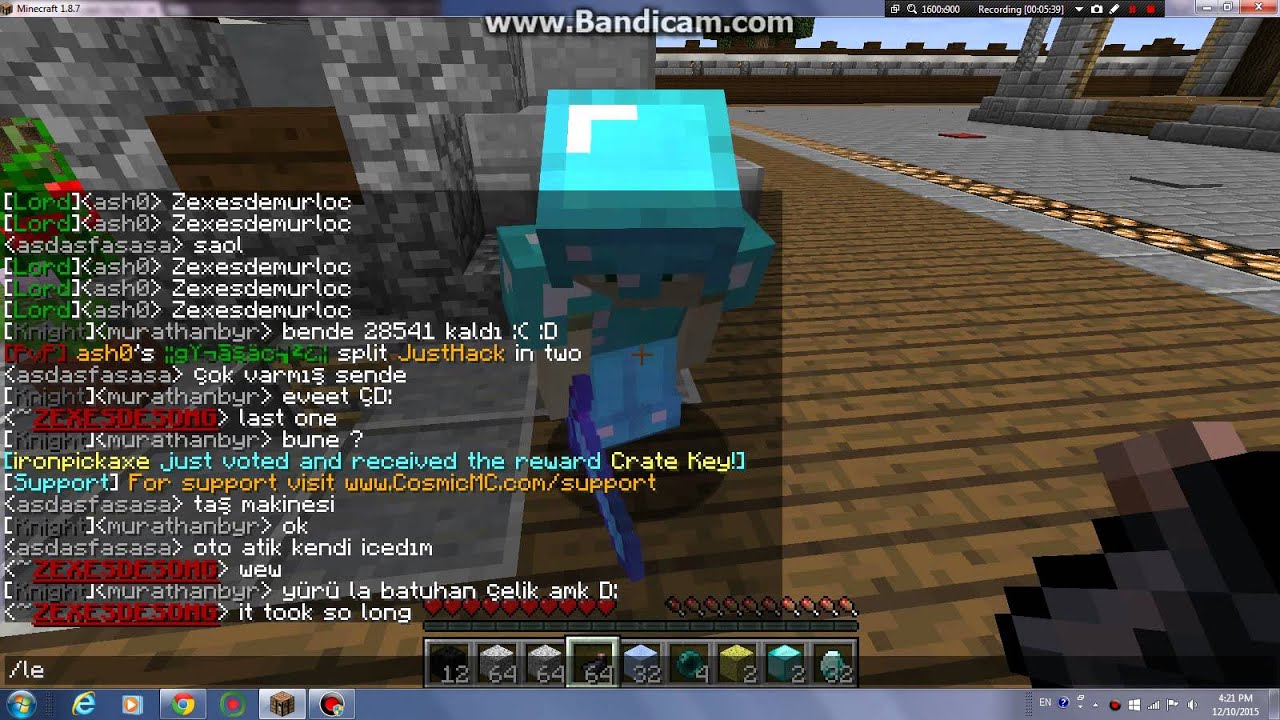 Minecraft Cosmic Craft SKyblock Emerald Crate Opening #2 Part 2 - YouTube