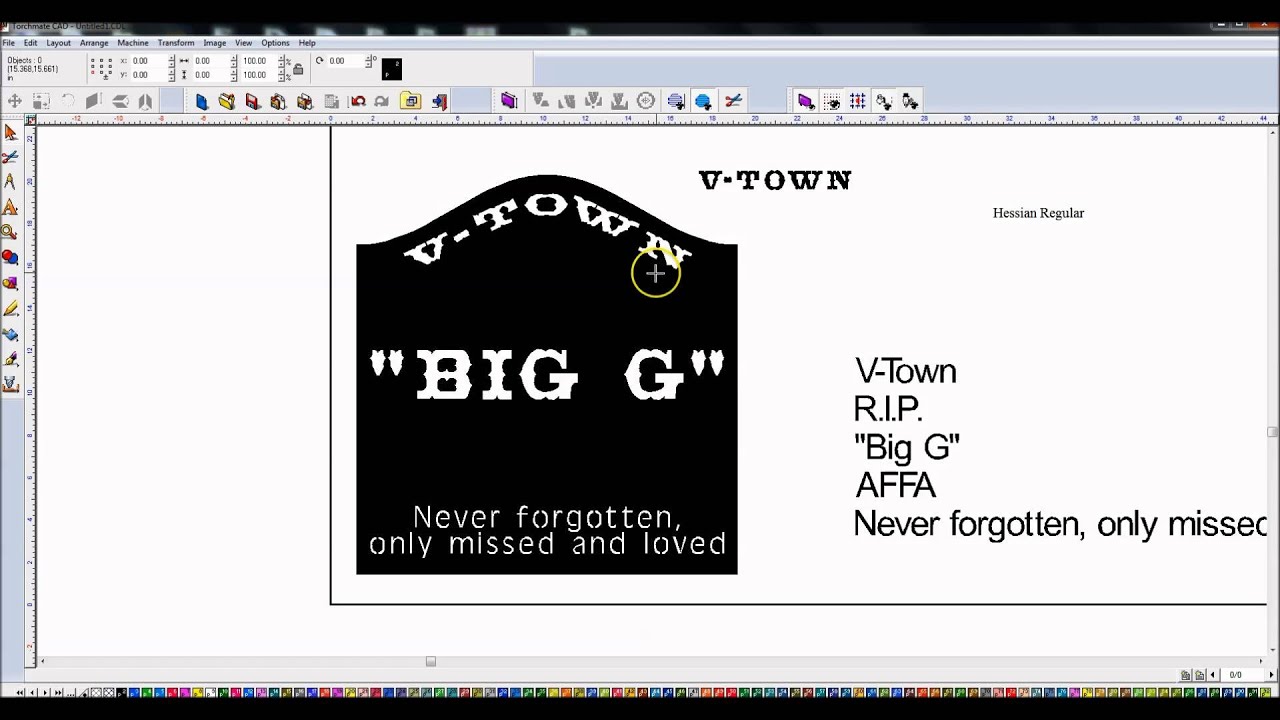 Torchmate CAD/CAM -- Designing a memorial sign - YouTube