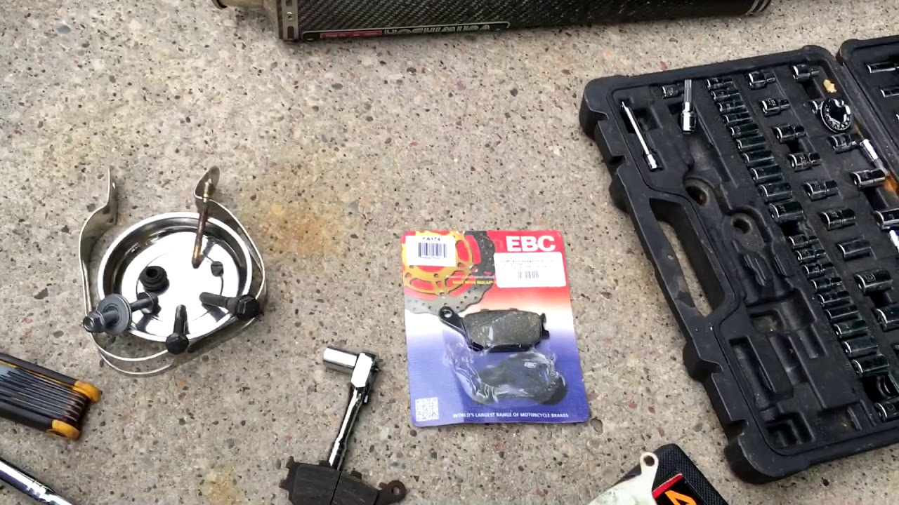 Replace Rear Brakes on 2005 Yamaha R6 - YouTube
