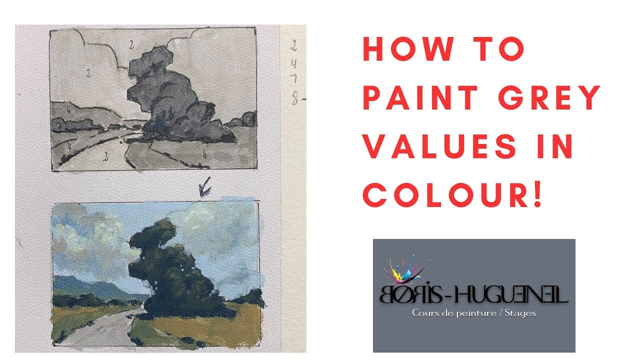 How to paint grey values in colour! for a better understanding of the ...