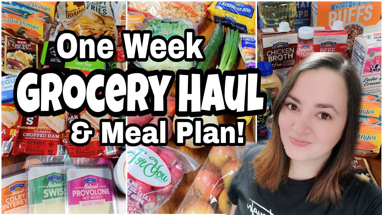 One Week GROCERY HAUL and MEAL PLAN | Shop with Me | HEB Grocery Haul ...