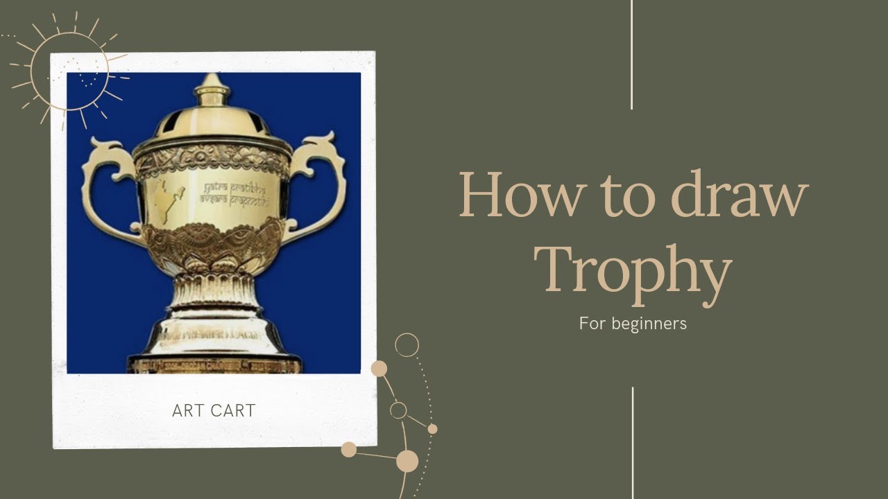 How to draw a Trophy for beginners - YouTube