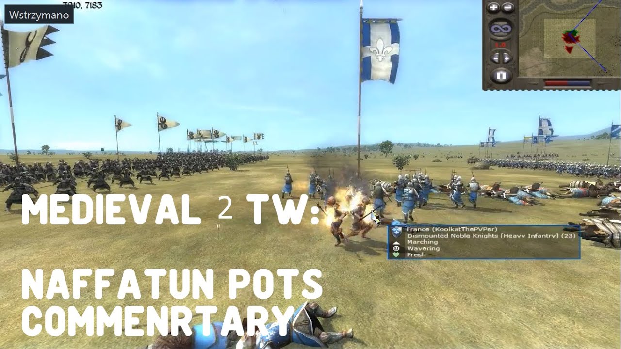 NAFFATUN POTS - Medieval 2: Total War - (1vs1) commentary battle - YouTube