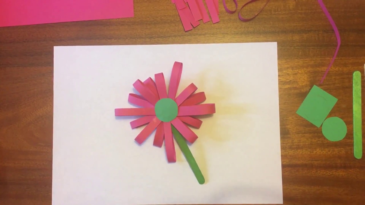 Paper craft loop flower - YouTube