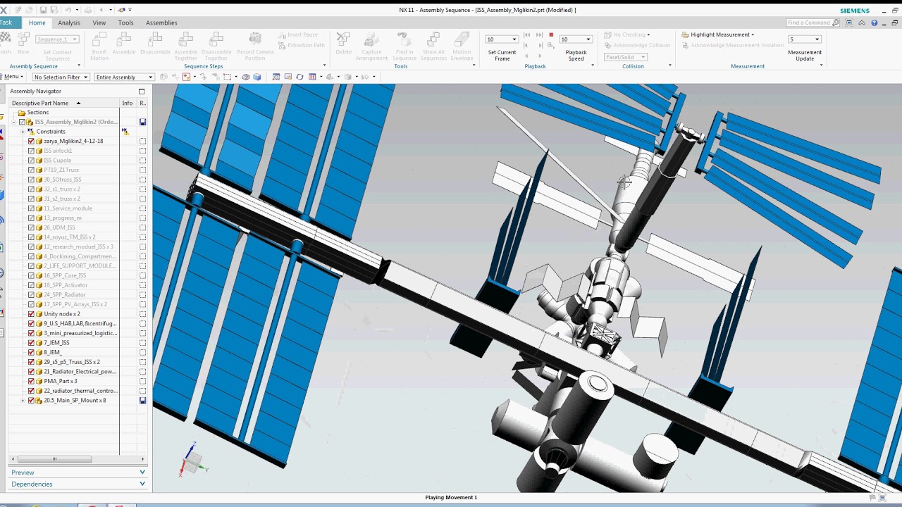 ISS CAD model - YouTube