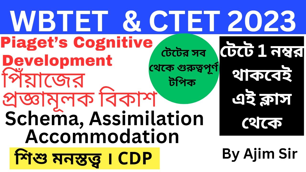 Piaget's Cognitive Development, Schema, Assimilation, Accommodation ...