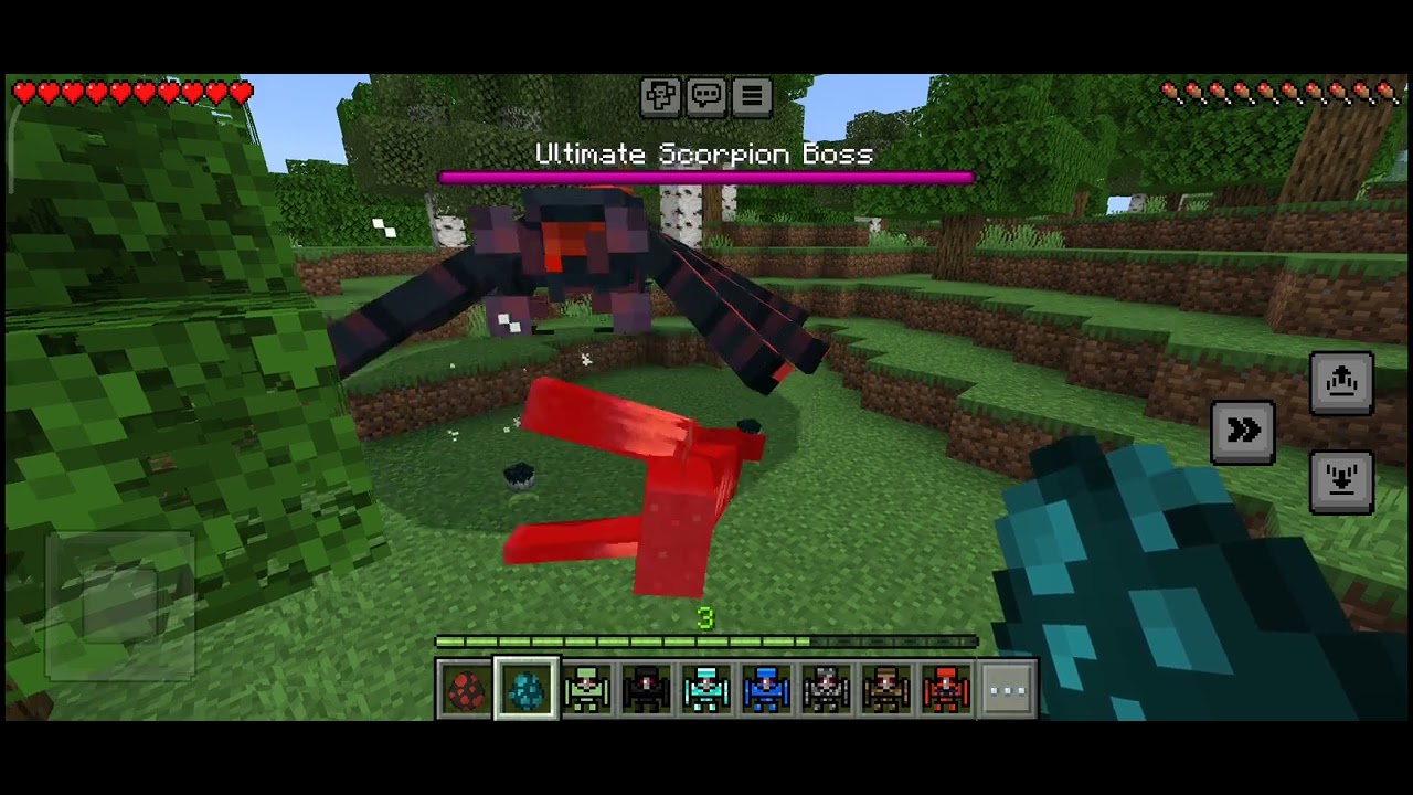 Minecraft Scorpion Boss vs Golem warden - YouTube