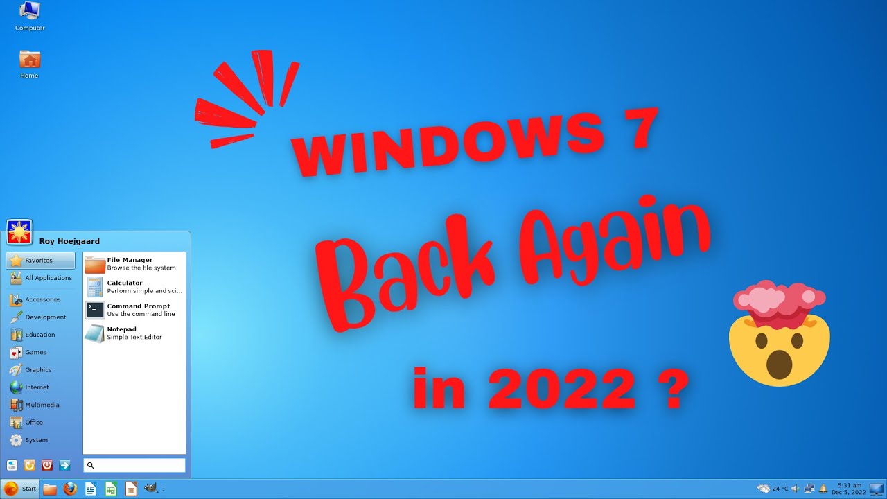 Kumandar Linux - A Windows 7 Look Alike + A Lightweight Debian & XFCE ...