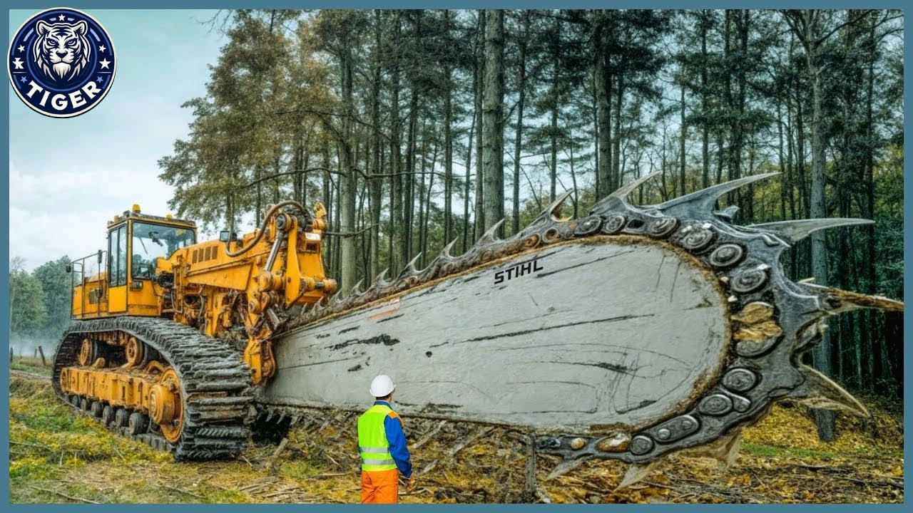 199 Incredible Fastest Big Chainsaw Cutting Tree Machines 9 - YouTube