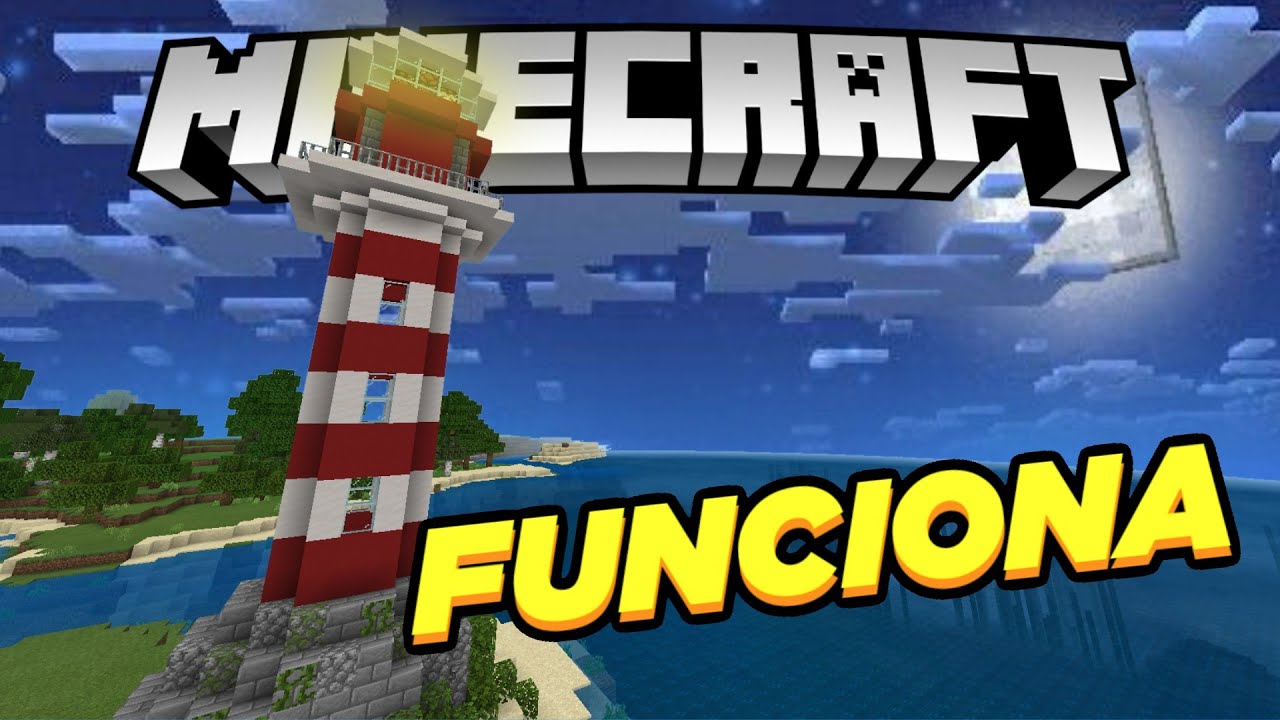 COMO FAZER UM FAROL QUE FUNCIONA NO MINECRAFT PE/BEDROCK - YouTube