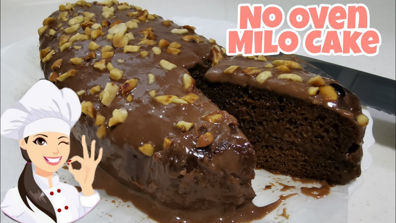 No Oven Milo Cake with yummy chocolate Milo ganache #easyrecipe - YouTube