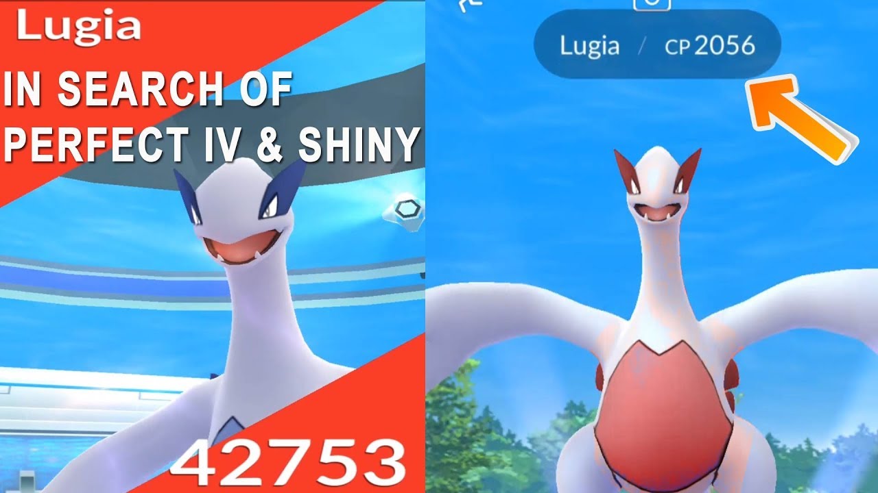 FINDING PERFECT IV LUGIA! FIRST SHINY LEGENDARY RELEASE IN POKEMON GO ...