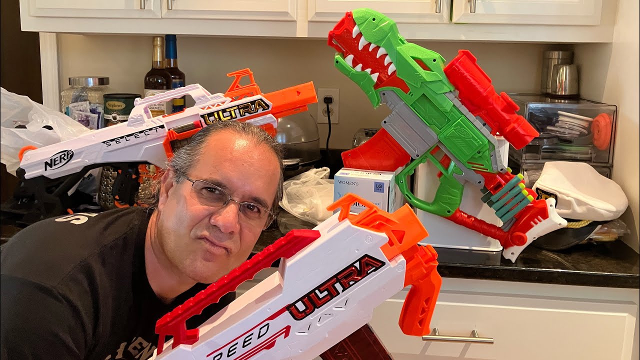Nerf ultra guns and Dino squad gun! - YouTube