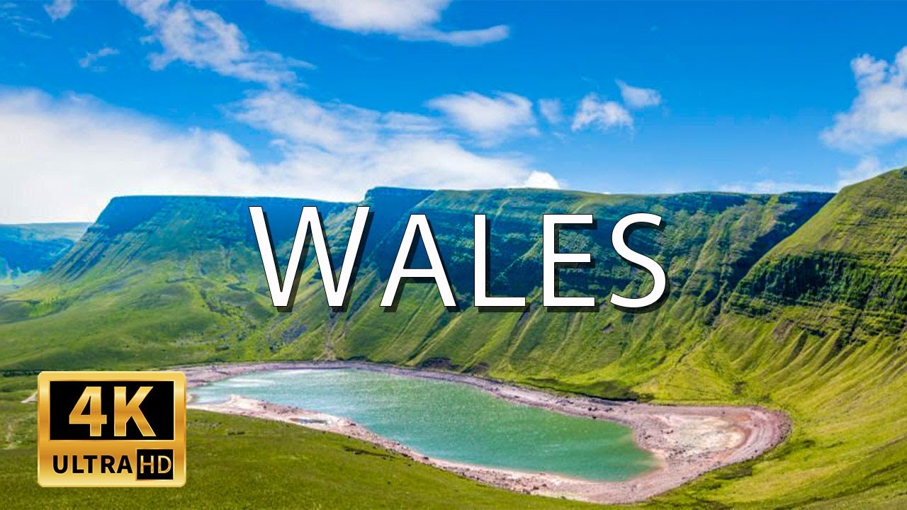 FLYING OVER WALES (4K UHD) - Relaxing Music Along With Beautiful Nature ...