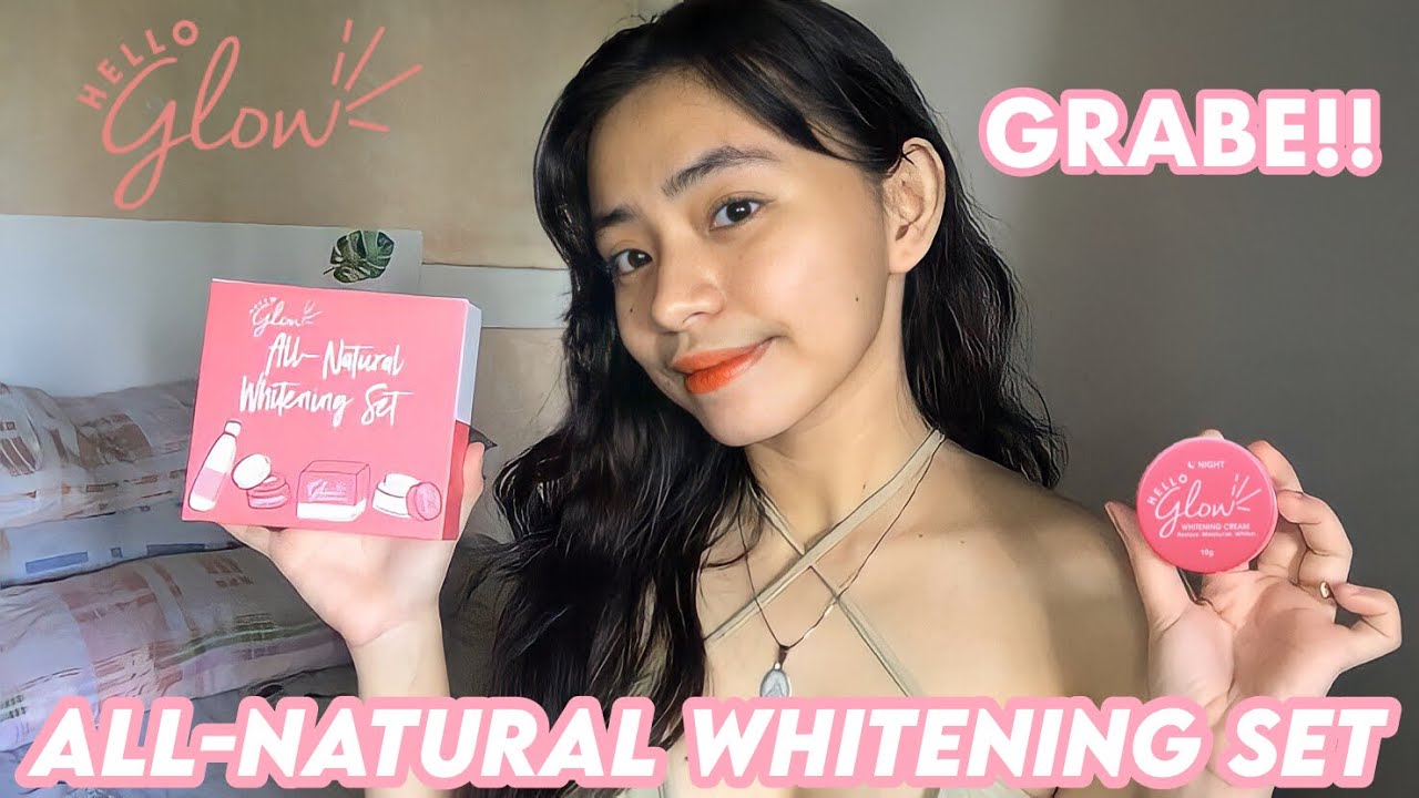 I TRIED HELLO GLOW ALL-NATURAL WHITENING SET FOR 5 DAYS!🍃 (GRABEEEEE ...