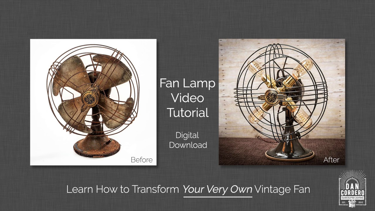 How to make a Fan Lamp - YouTube