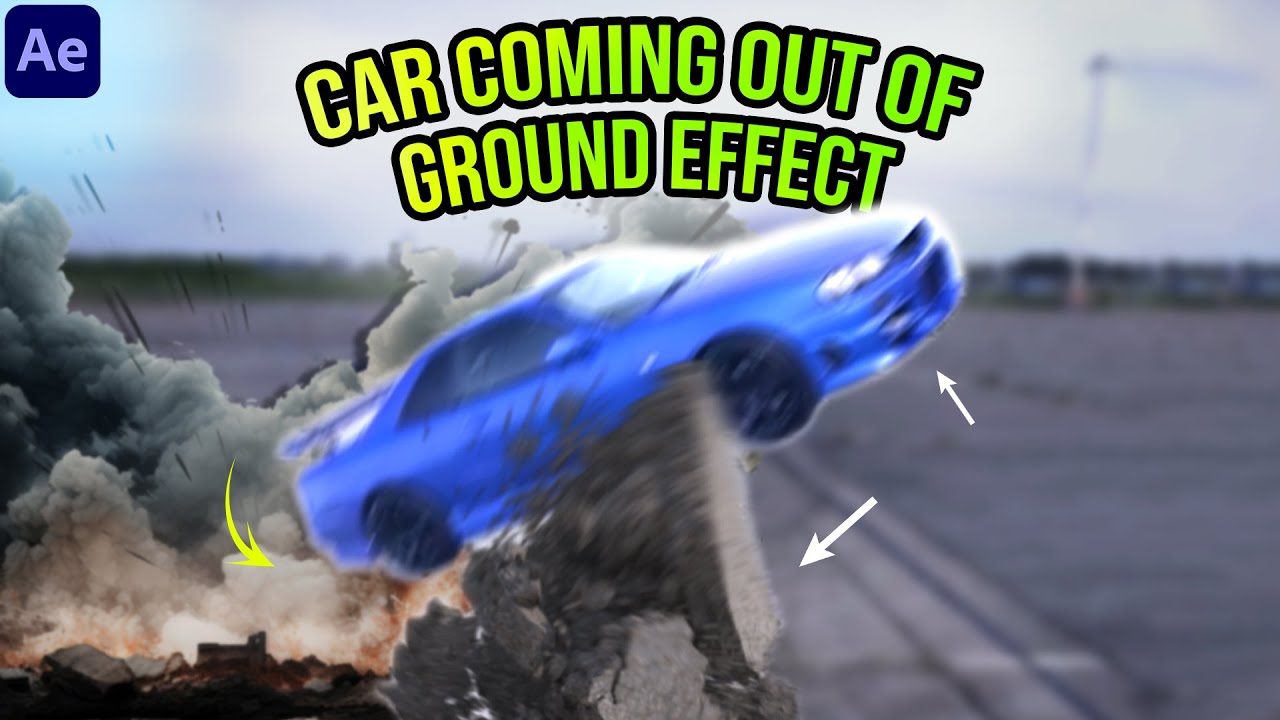Car Coming Out Of Ground Effect in After Effects - YouTube
