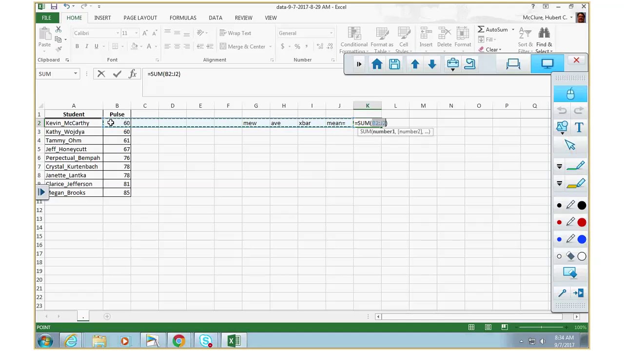 Start of Chapter 3 statistics of data Thursday, September 07, 2017 8 21 55 AM - YouTube