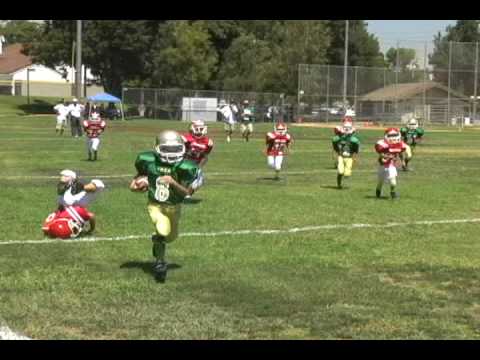 Dylan #8 Pop Warner Runs and Hits Age 7 Part 1 - YouTube
