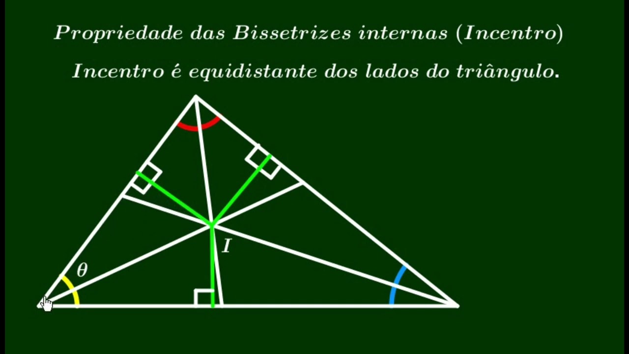Demonstração: Propriedade das Bissetrizes (Incentro) - YouTube