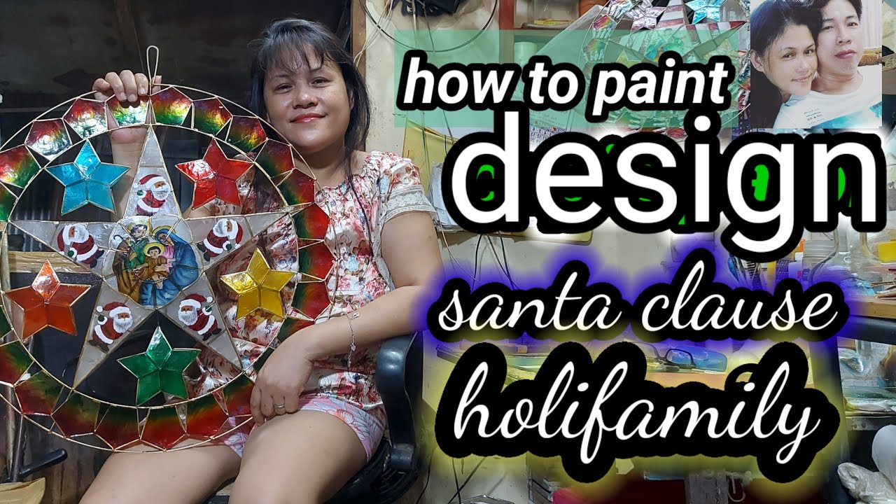 Capiz parol, christmas decoration, painting of capiz paro, handicraft ...